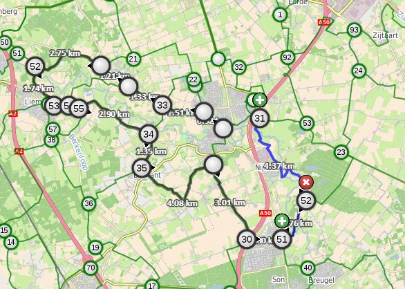 Wandel- en fietsroutes Waterschap De Dommel @ Routewerk